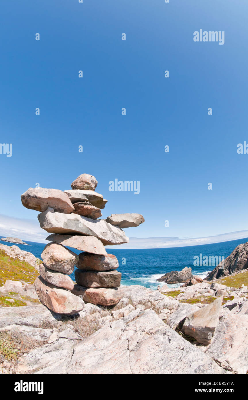 Inukshuk/Inunnguaq, Cape Bonavista, Bonavista Peninsula, Newfoundland ...