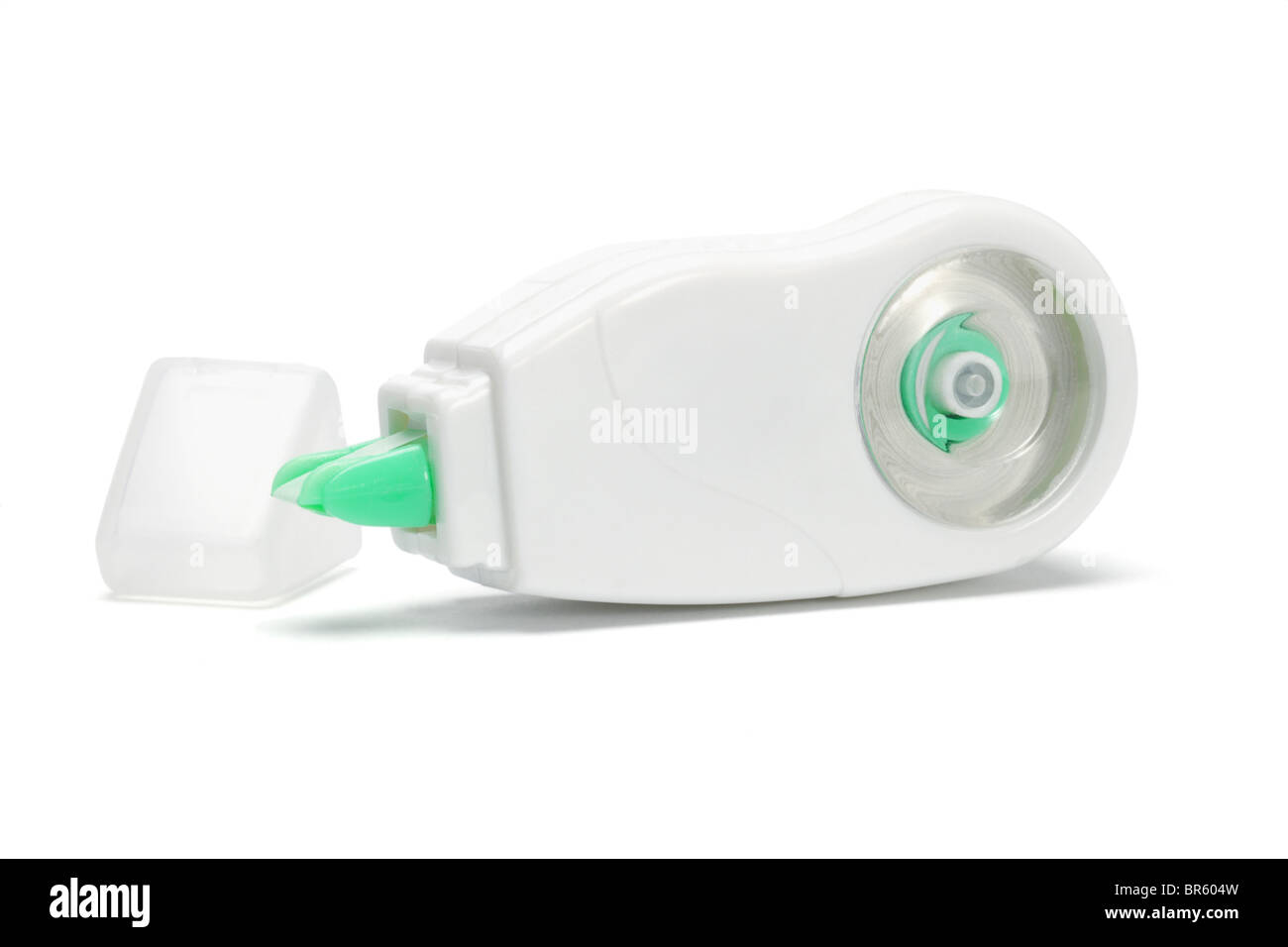 White plastic correction tape on isolated background Stock Photo - Alamy