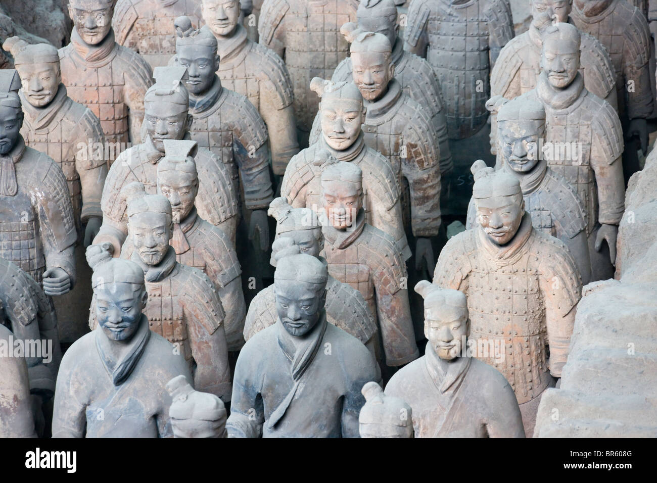 Terra cotta warriors, Emperor Qin Shihuangdi's Tomb, Xian, Shaanxi ...