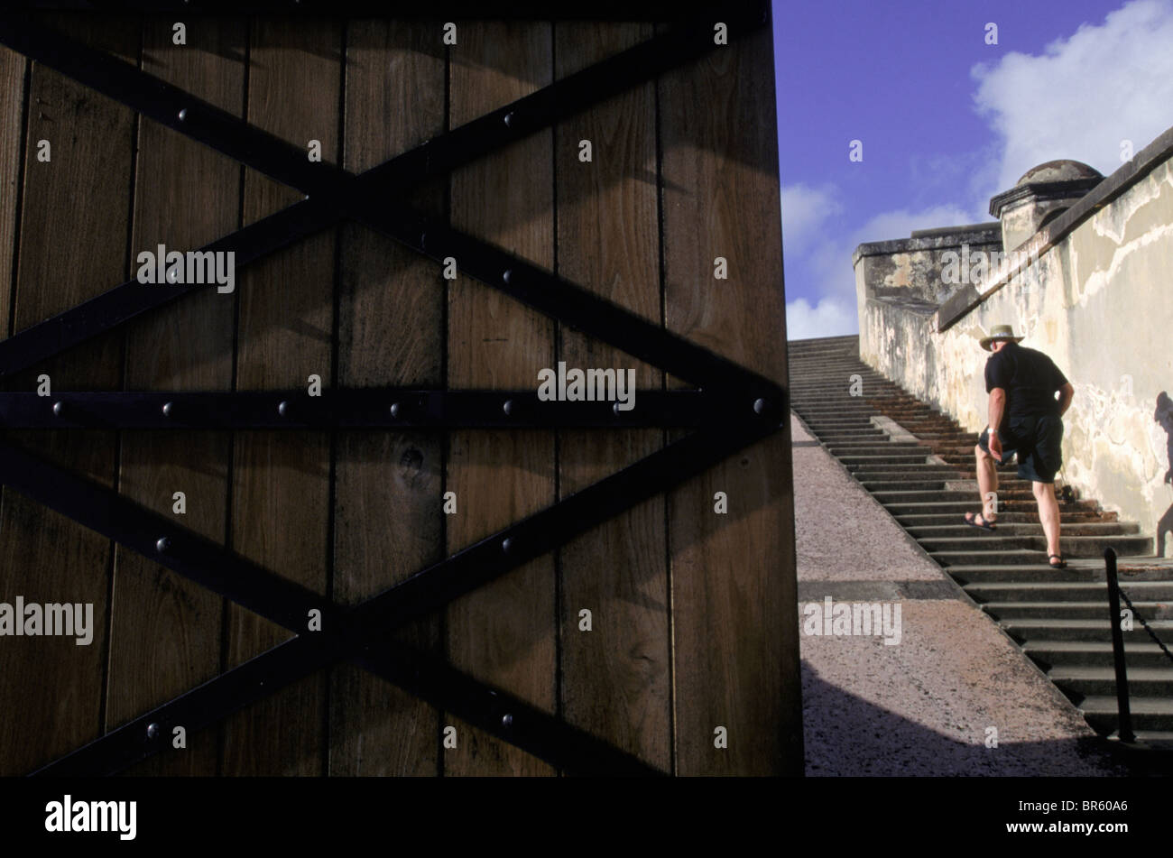 Man walking up stairs Stock Photo - Alamy