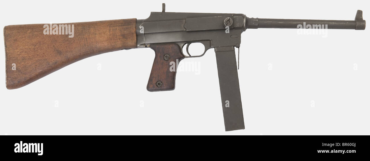 A French submachine gun M.A.S. 38, calibre 7.65 long, number G 6398 ...