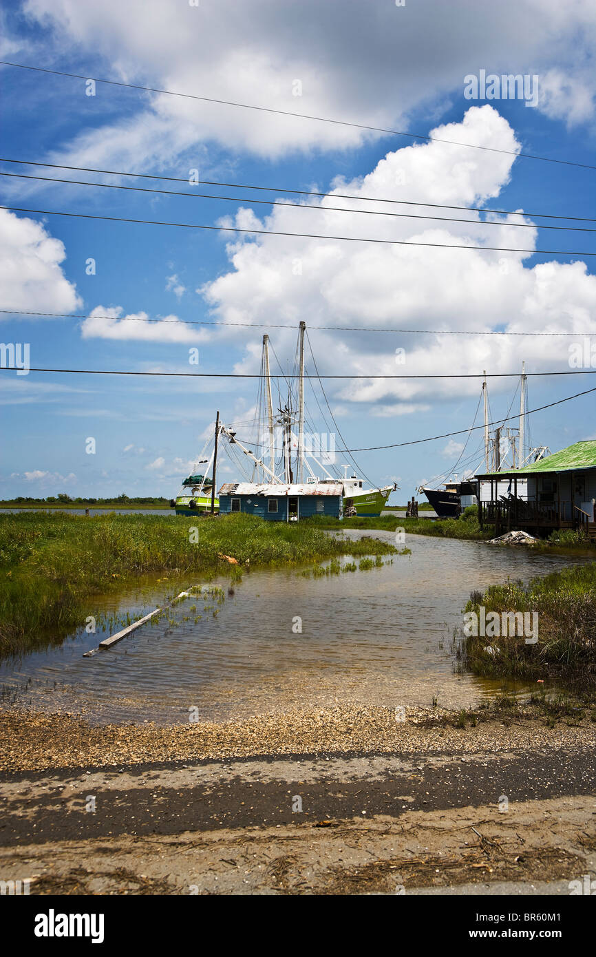 High tide flooding along the Gulf Coast Stock Photo - Alamy