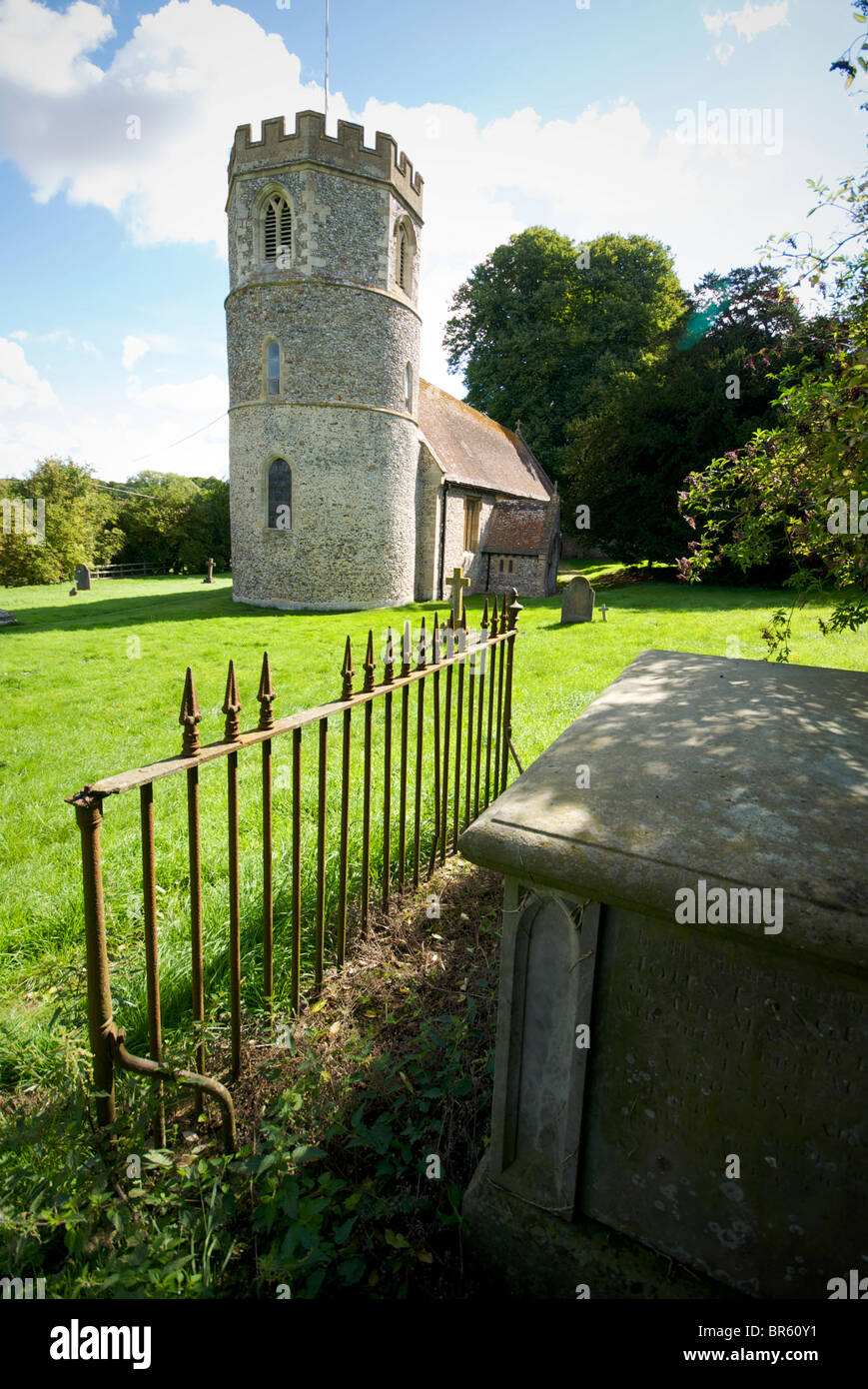St Mary's Parish Church Great Shefford Berkshire UK Round Tower Stock ...