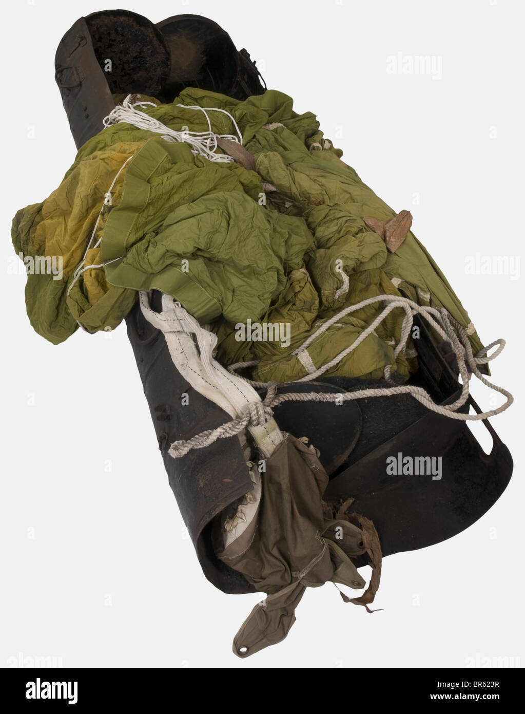 A British dropping container type C, of sheet metal, complete with ...