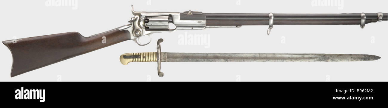 A Colt model 1855 rifled musket, .44 cal., no. 2346. Round 27" barrel ...