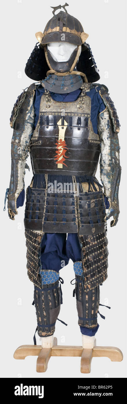 A Japanese suit of armour, put together from old pieces, mid and late ...