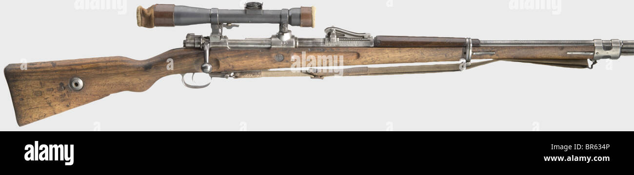 A scope rifle 98, Danzig 1916, with Goerz Berlin scope, 8 x 57 cal., no ...