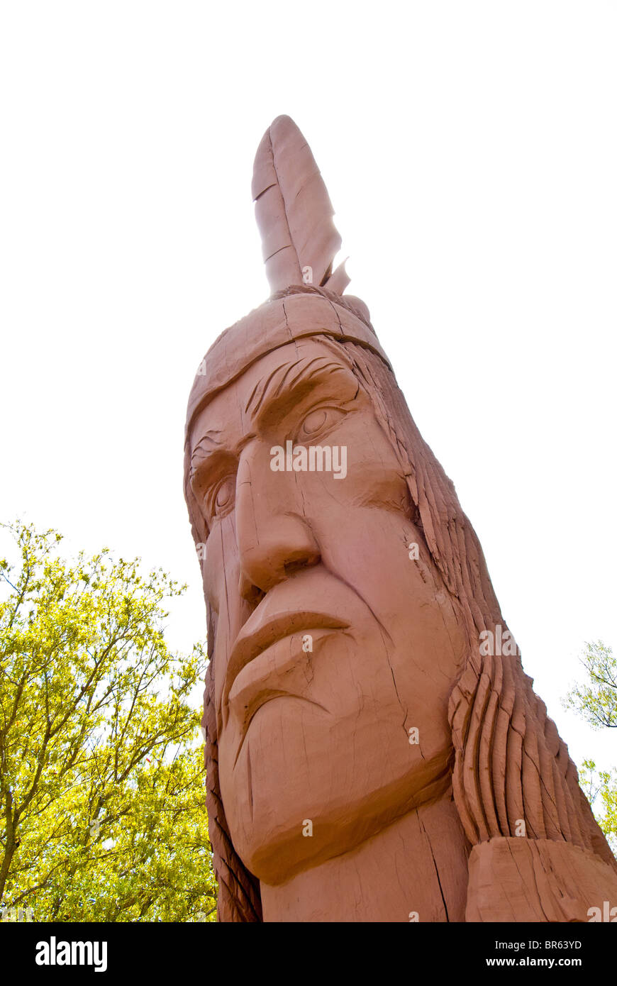 "Crooked Feather", a carved cypress log copy by Thomas King in Ocean ...