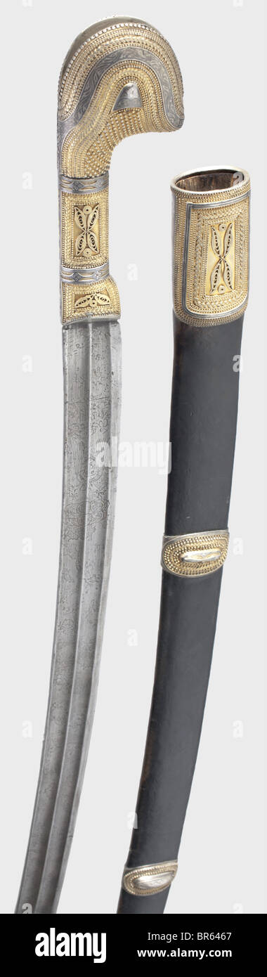 A silver-mounted Georgian shashqa, end of the 19th century. Single ...