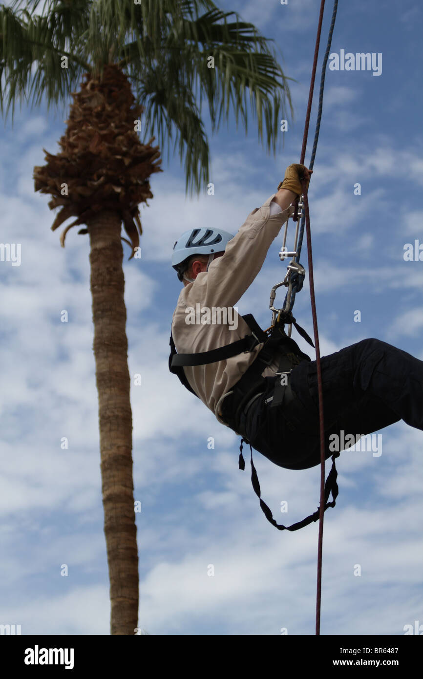 Rappelling tower hi-res stock photography and images - Alamy