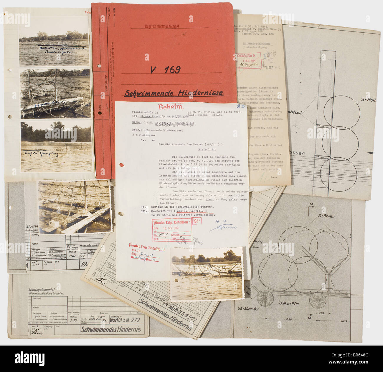 A collection of German combat engineer files, from the inventory of the ...
