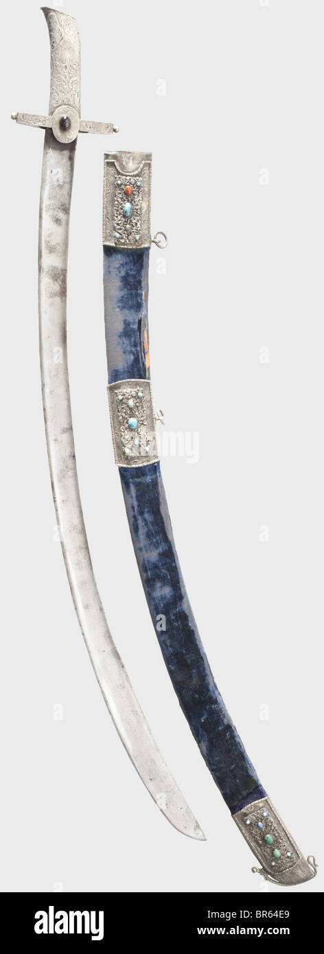 A sabre for a Hungarian magnate, 19th century. Blade with a T-shape ...