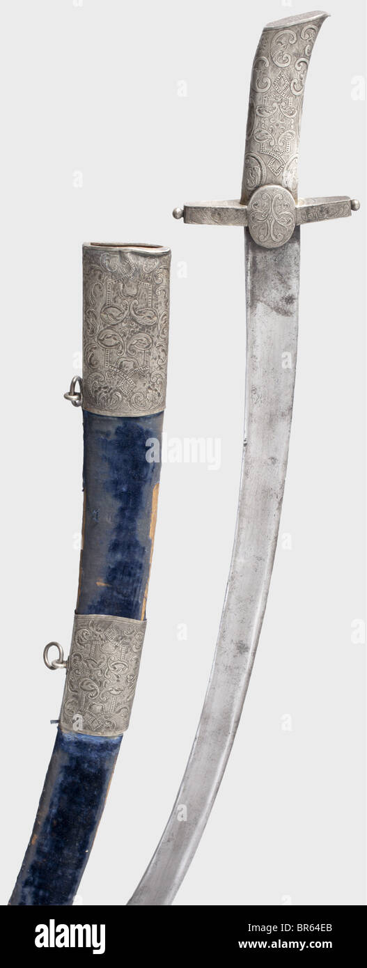 A sabre for a Hungarian magnate, 19th century. Blade with a T-shape ...