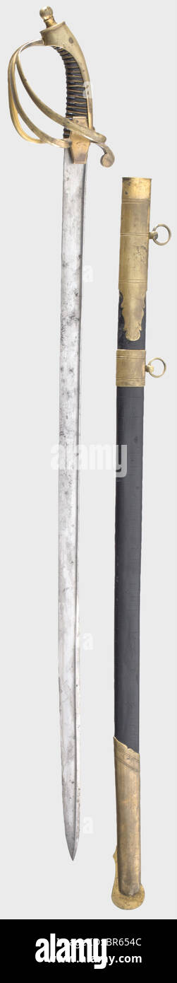 A model 1855 sabre for a naval officer., Slightly curved single-edged ...