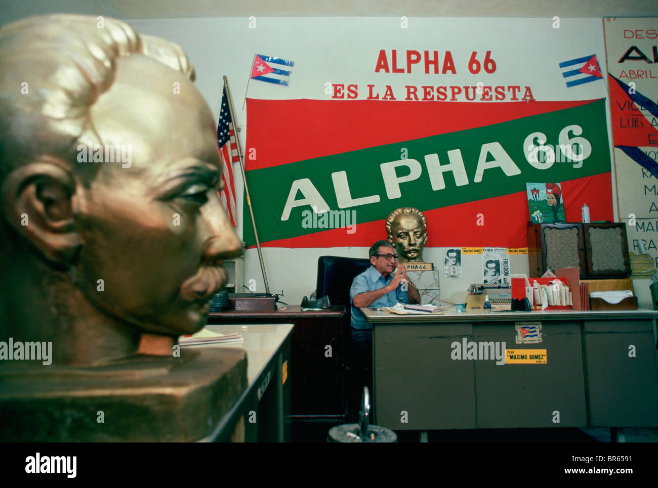 Miami office of paramilitary group Alpha 66 Miami Florida Stock Photo ...