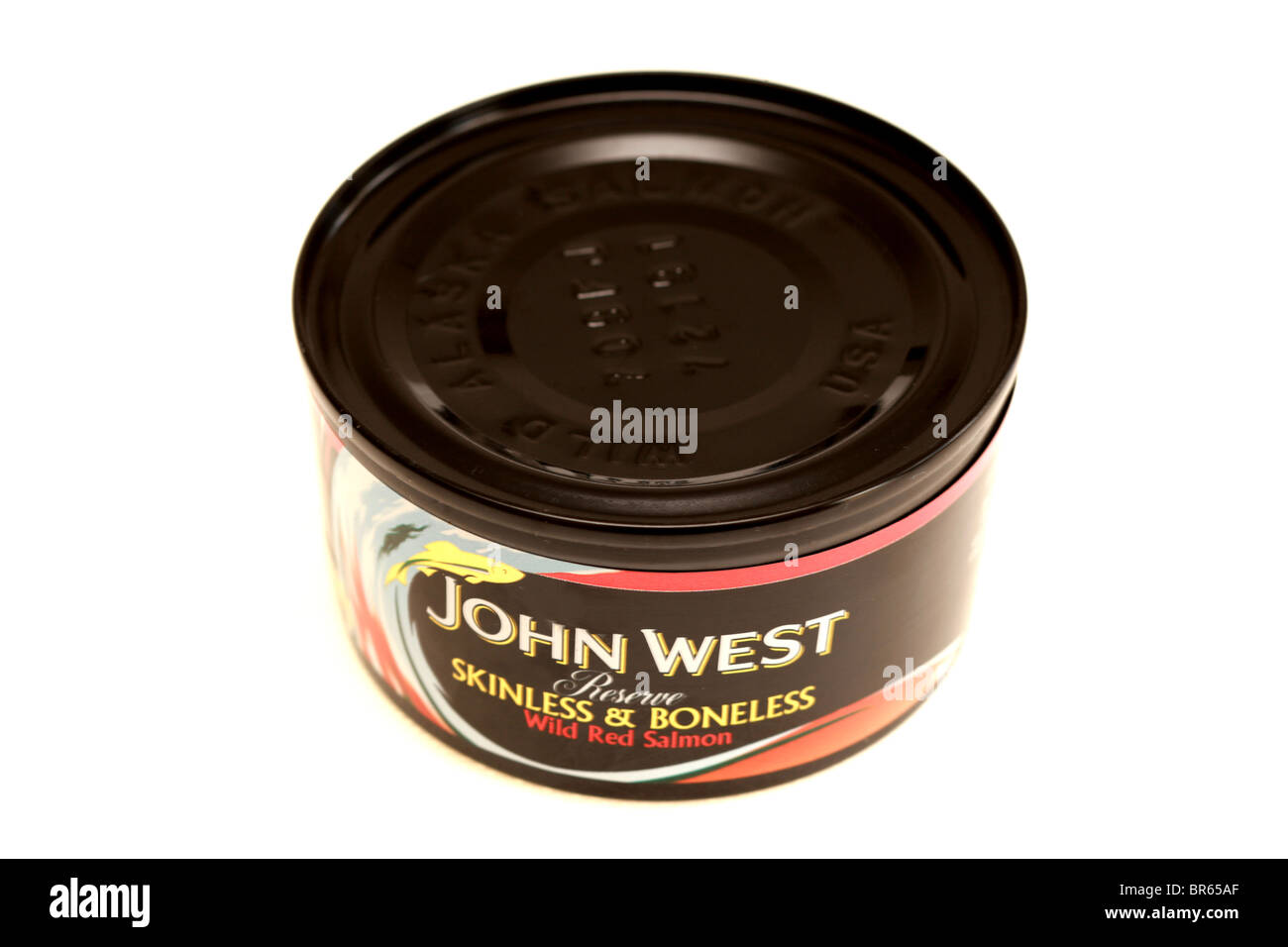 Tin of Wild Red Salmon Stock Photo - Alamy