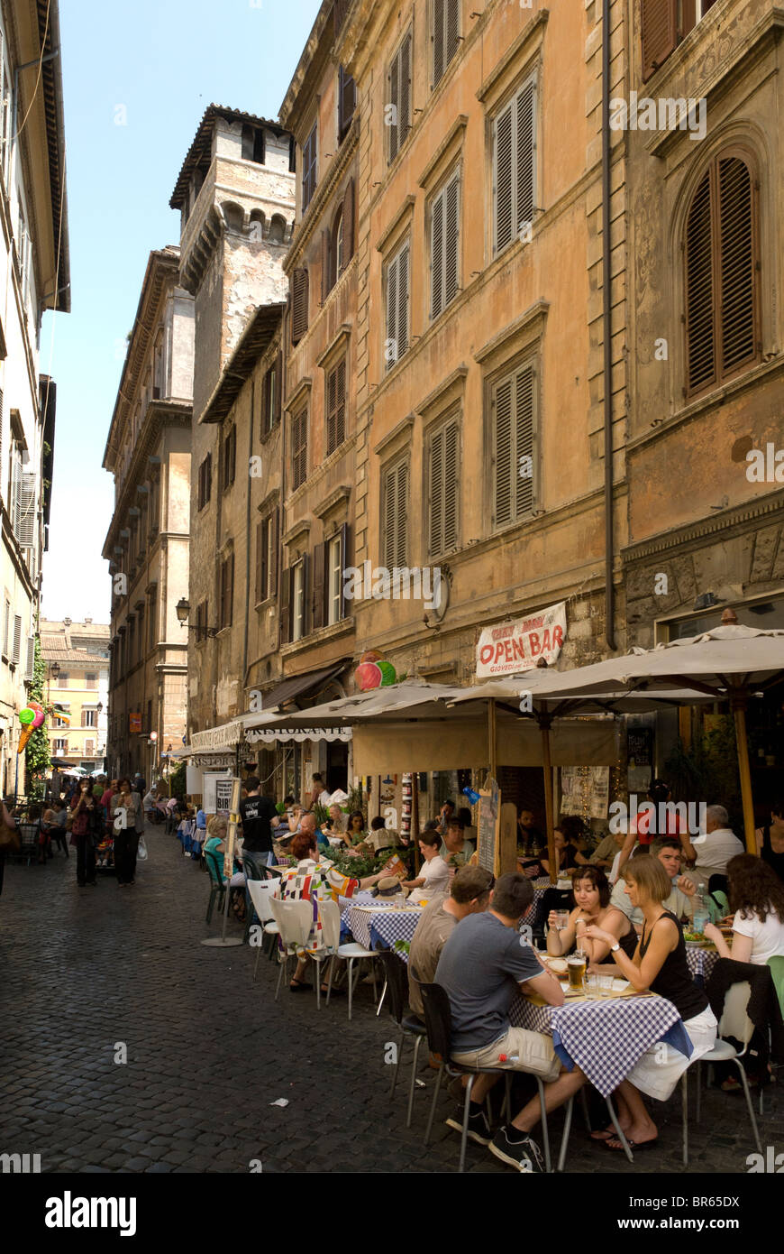 Street Cafe in Rome Stock Photo - Alamy