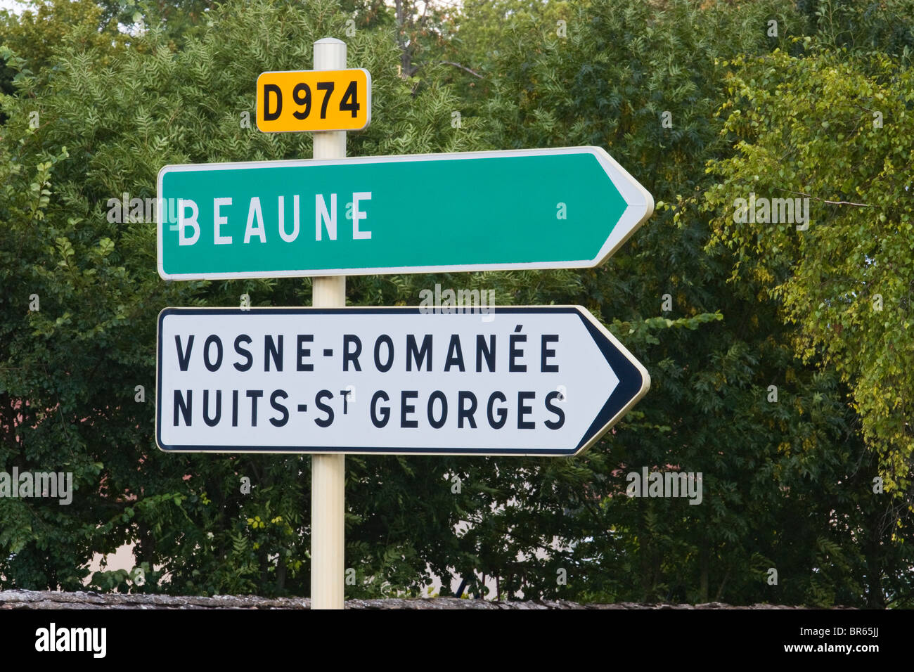 Road signs in the Burgundy region of France Stock Photo - Alamy