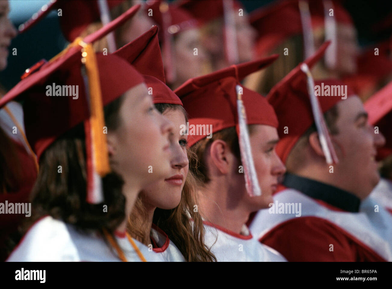 Graduation night at Durango High school in Durango Colorado Stock Photo ...