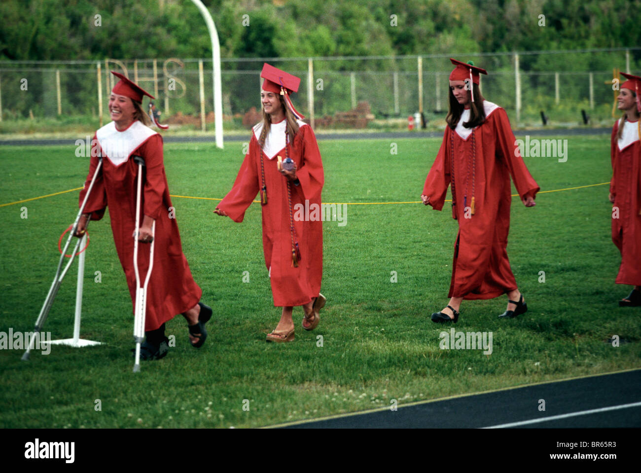 Graduation night at Durango High school in Durango Colorado Stock Photo ...