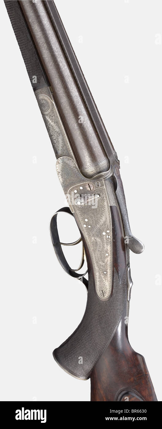 A double barrelled damascus rifle hi-res stock photography and images ...