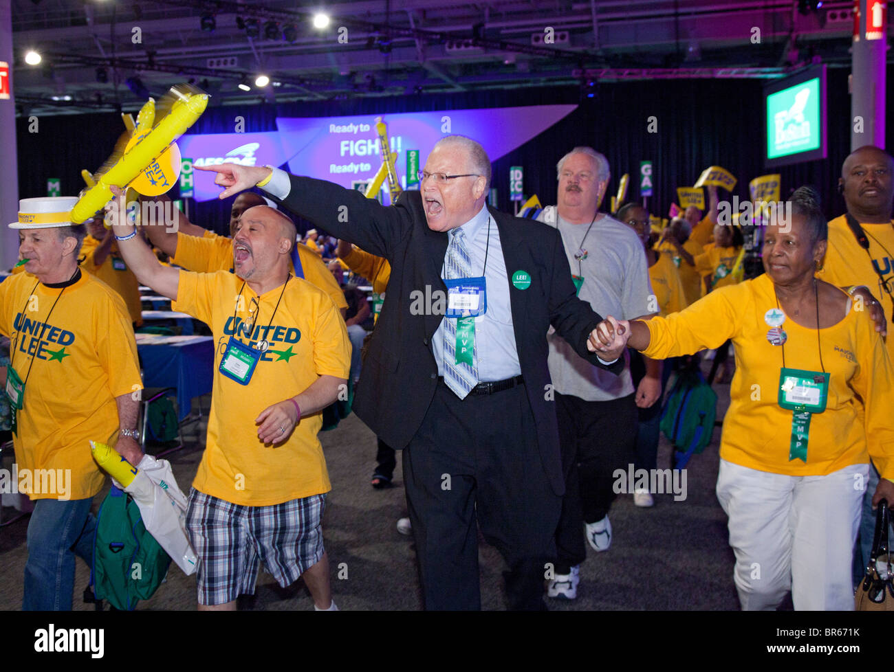 Lee Saunders Campaigns for AFSCME Secretary-Treasurer Stock Photo - Alamy