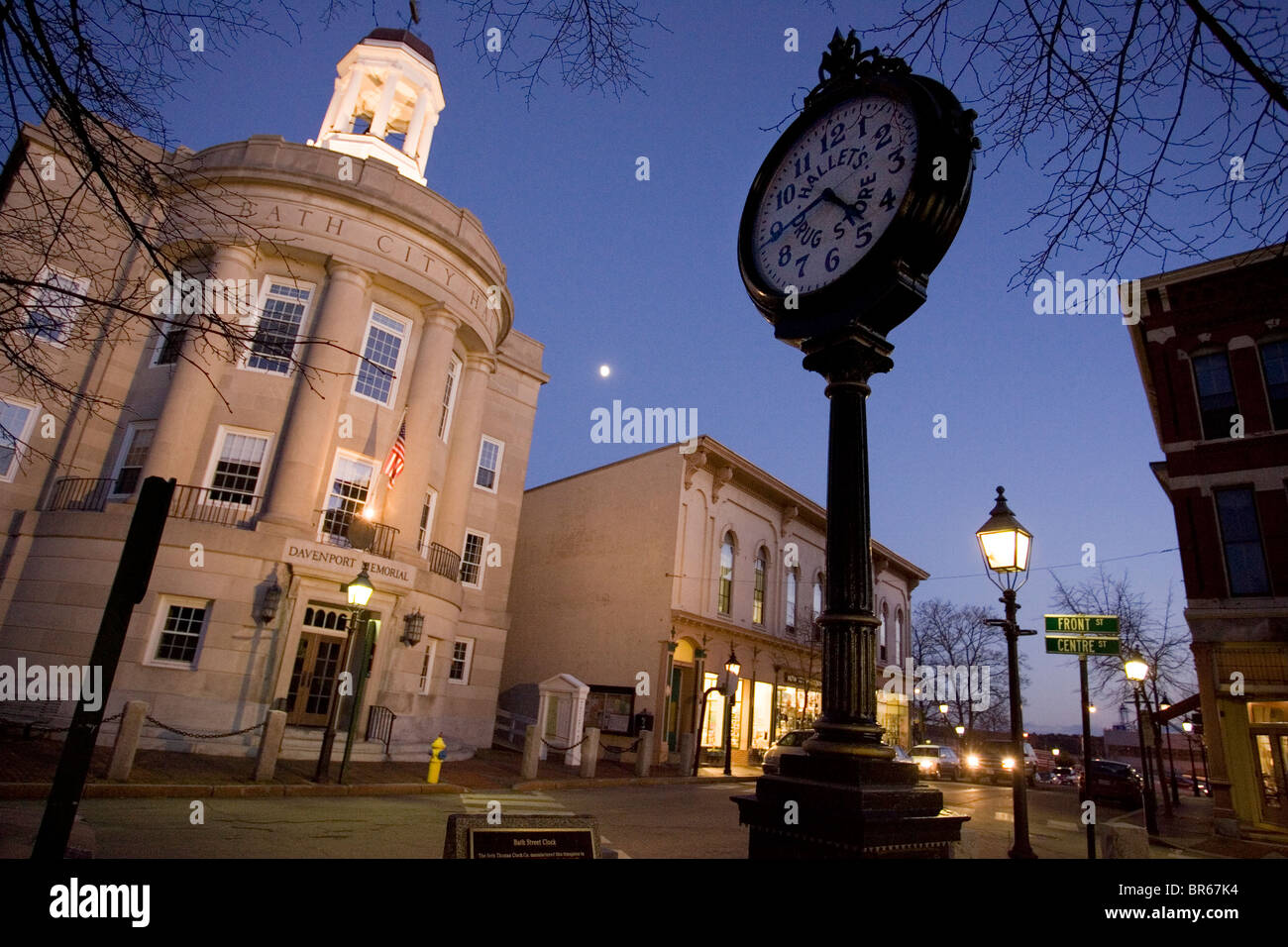 clock at city hall Stock Photo - Alamy