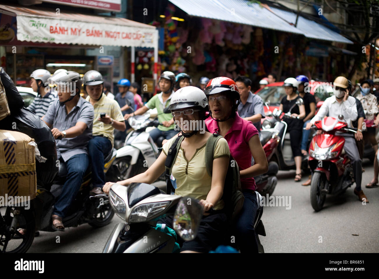 Busy commuter road, Hanoi, Vietnam Stock Photo - Alamy