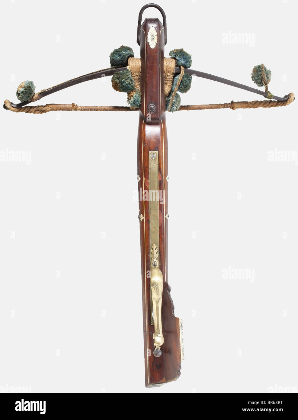 A German hunting/sporting crossbow, circa 1720 Heavy iron prod with ...
