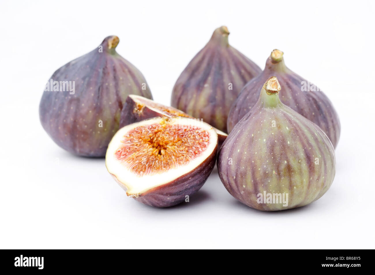 Fresh figs fruit half Cut Out Stock Images & Pictures - Alamy