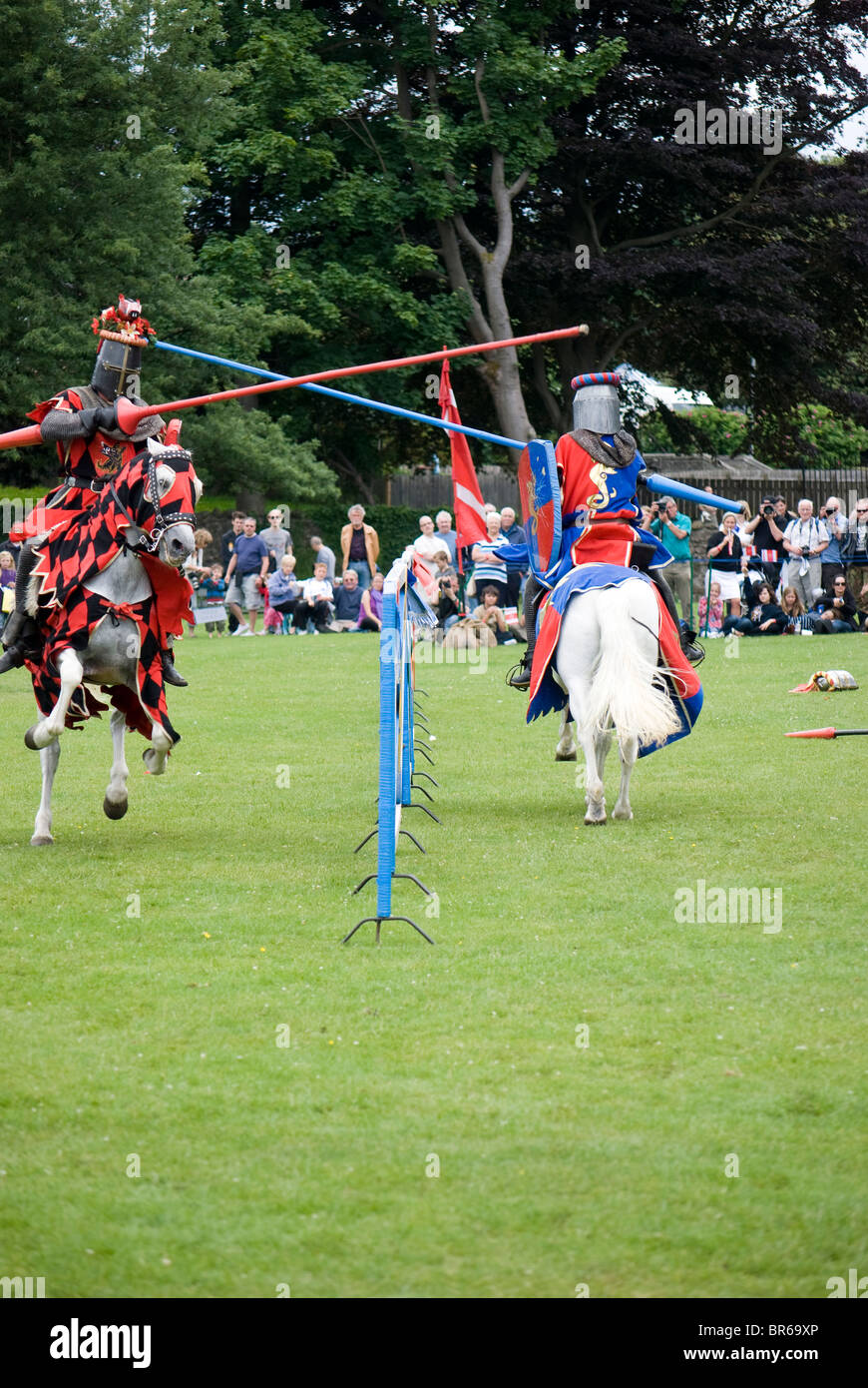 A "tilt" at a jousting display by the Knights of Royal England at ...