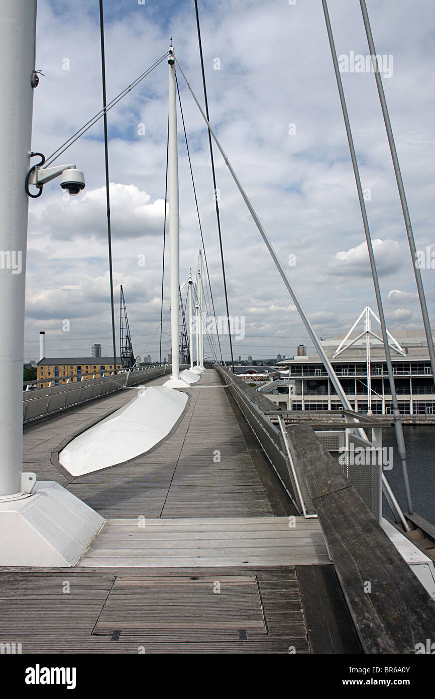 Pedestrian bridge royal victoria dock hi-res stock photography and ...