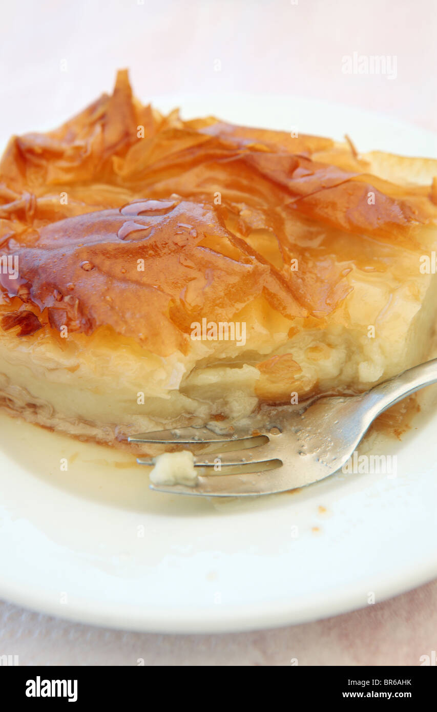 Greek Desert Galaktoboureko Stock Photo - Alamy