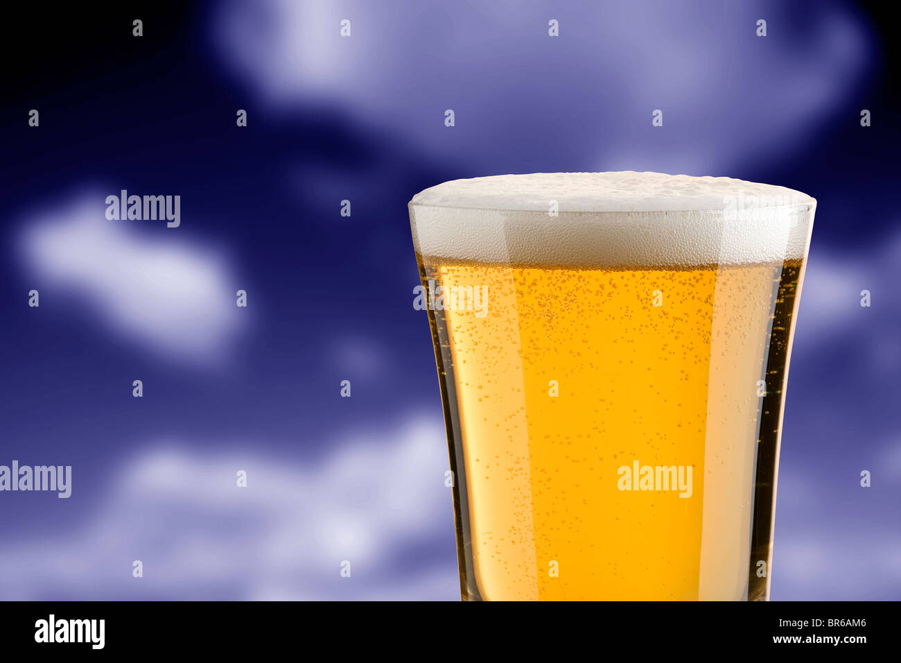 continental beer against a sky background Stock Photo - Alamy
