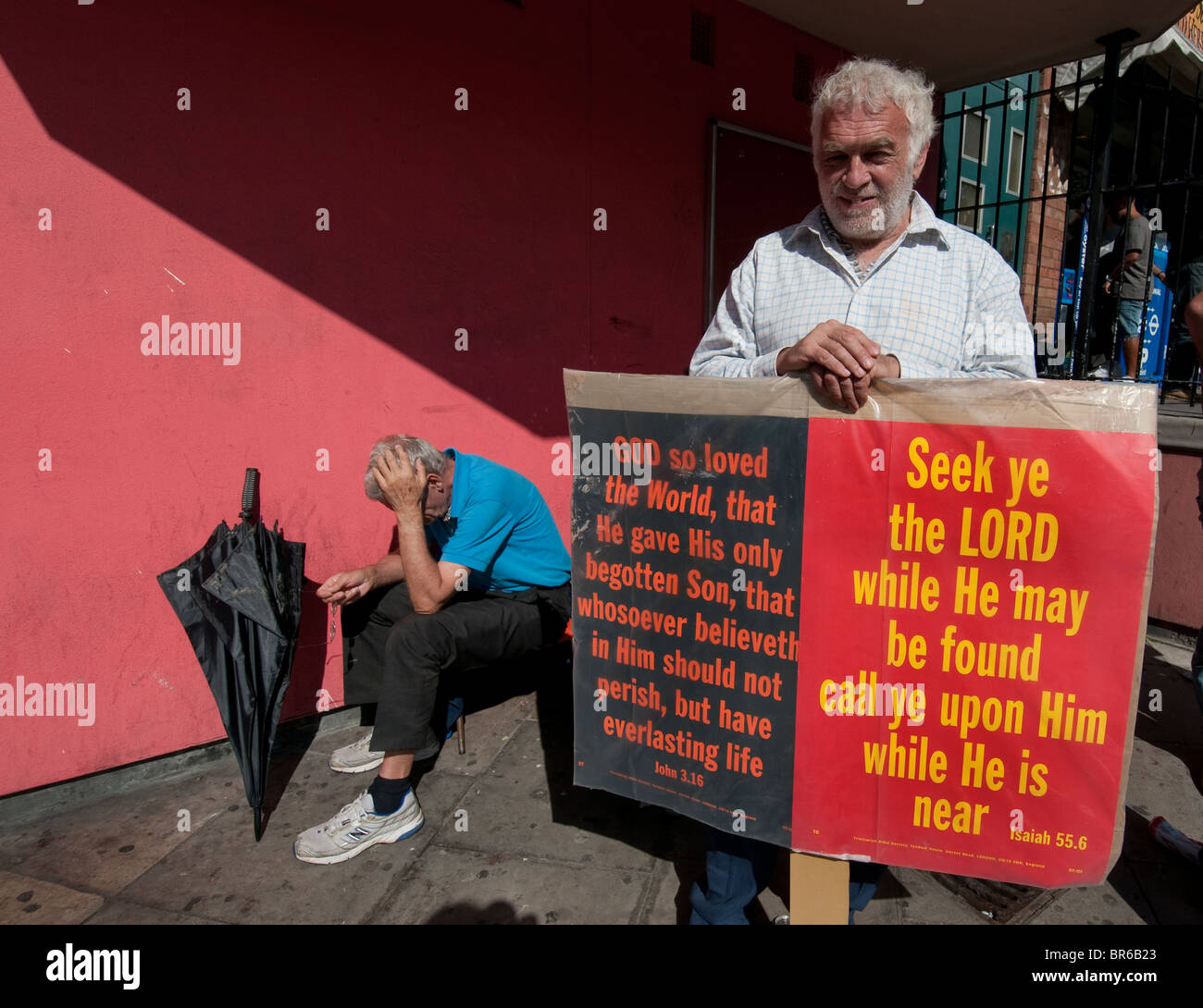 Religious zealot with placard hi-res stock photography and images - Alamy