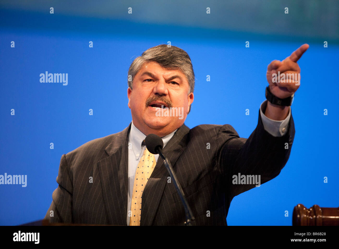 Boston, Massachusetts - AFL-CIO President Richard Trumka speaking at ...
