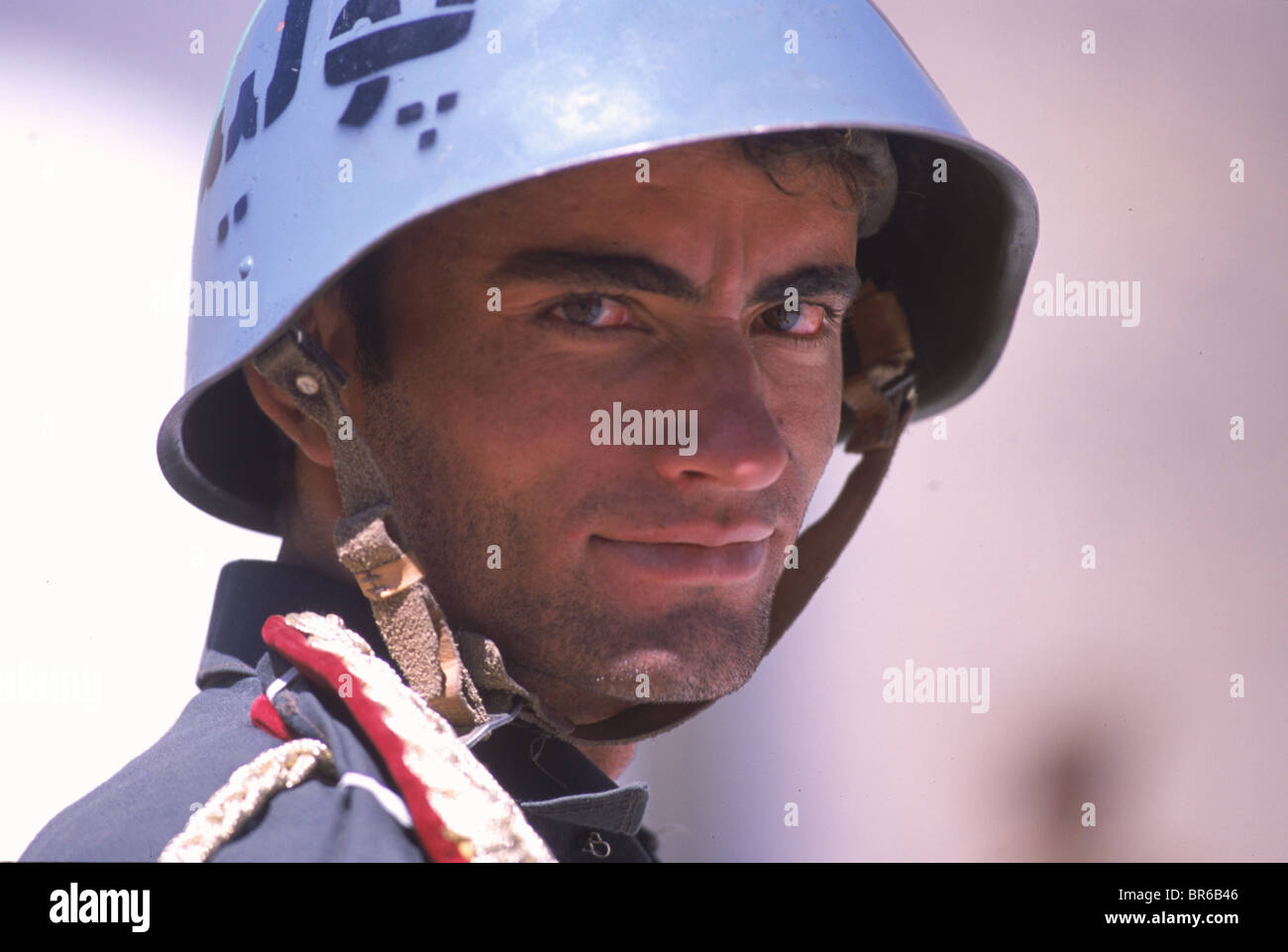 A soldiers stands guard on the road in the Panjshir Valley Parvan ...