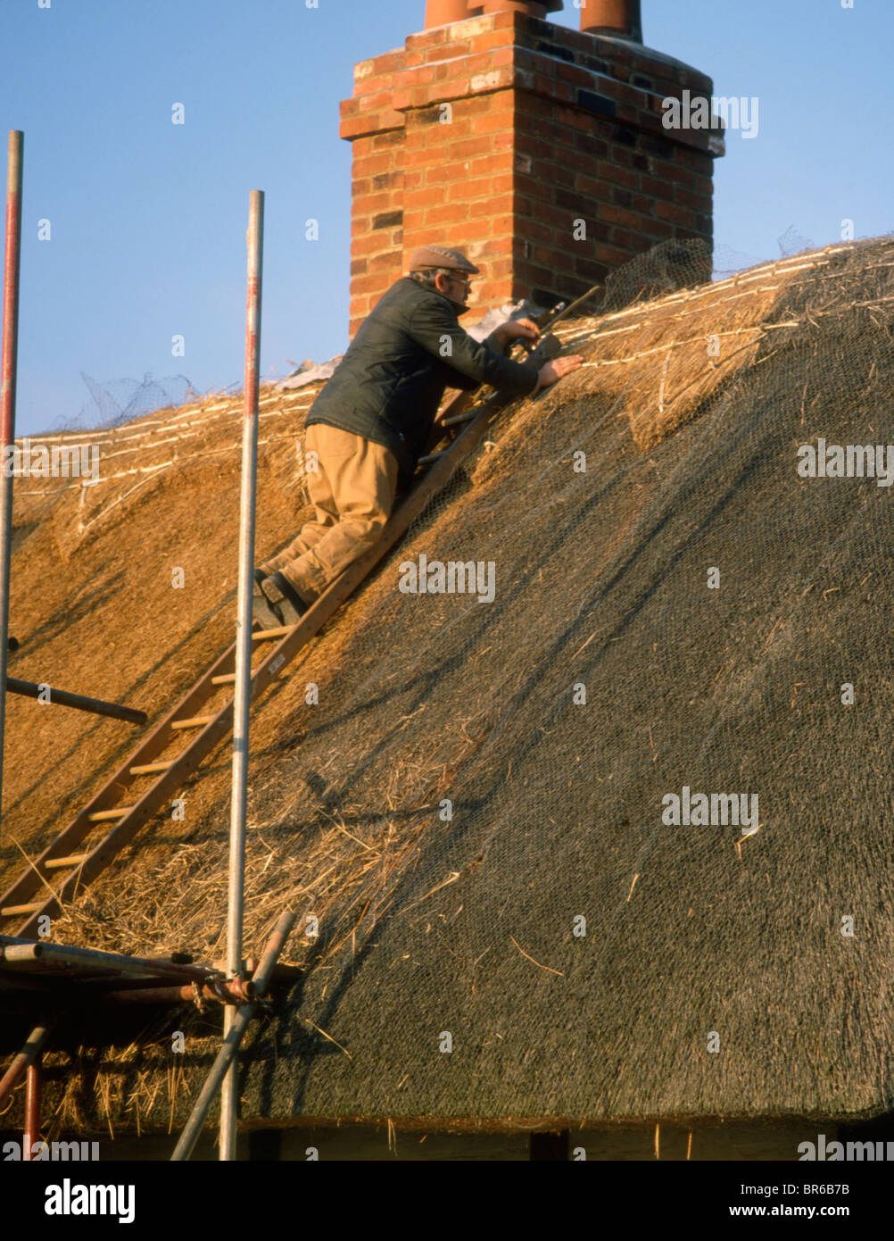 England Thatcher at work Stock Photo - Alamy