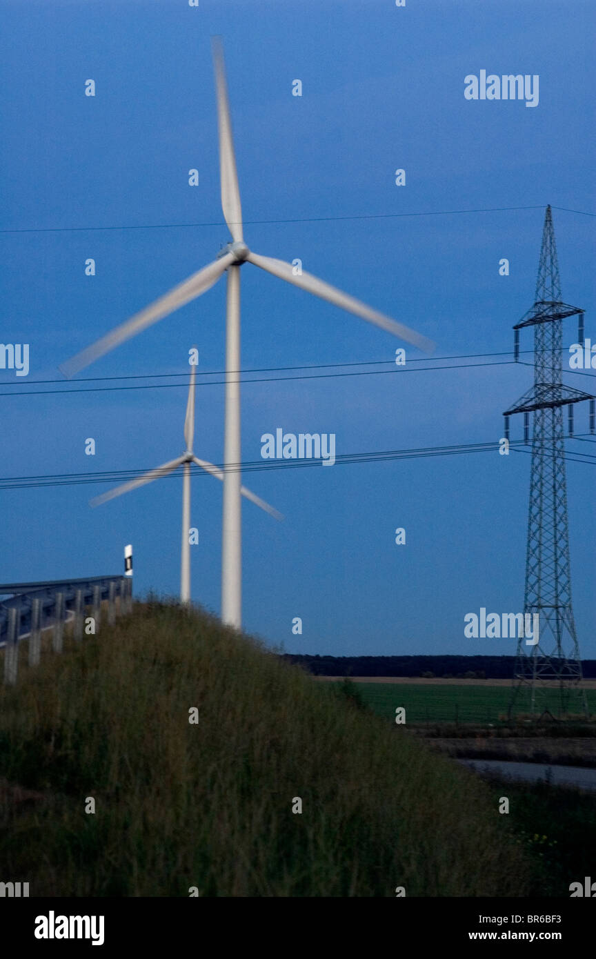 German wind energy turbines Stock Photo - Alamy