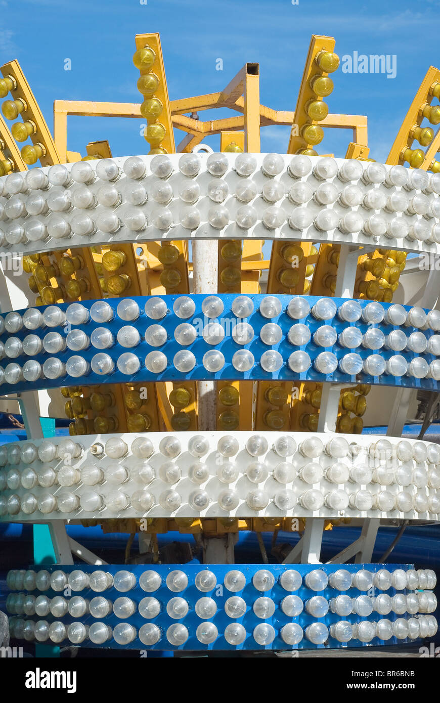 Decorative Tower of Circus Lights as Design Element Stock Photo - Alamy