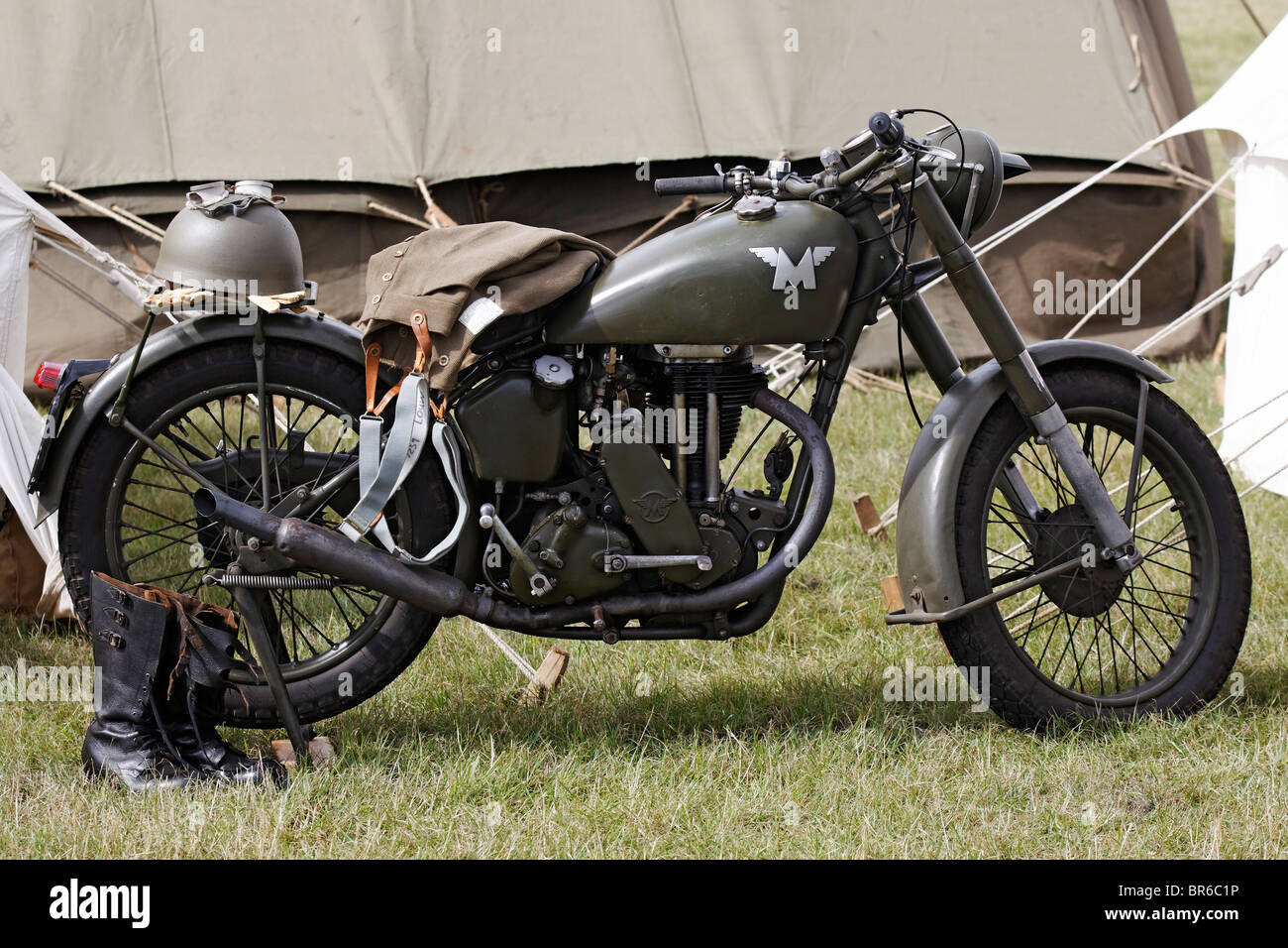 Matchless G3/L British Army Dispatch Riders Motorcycle 1940 Stock Photo ...