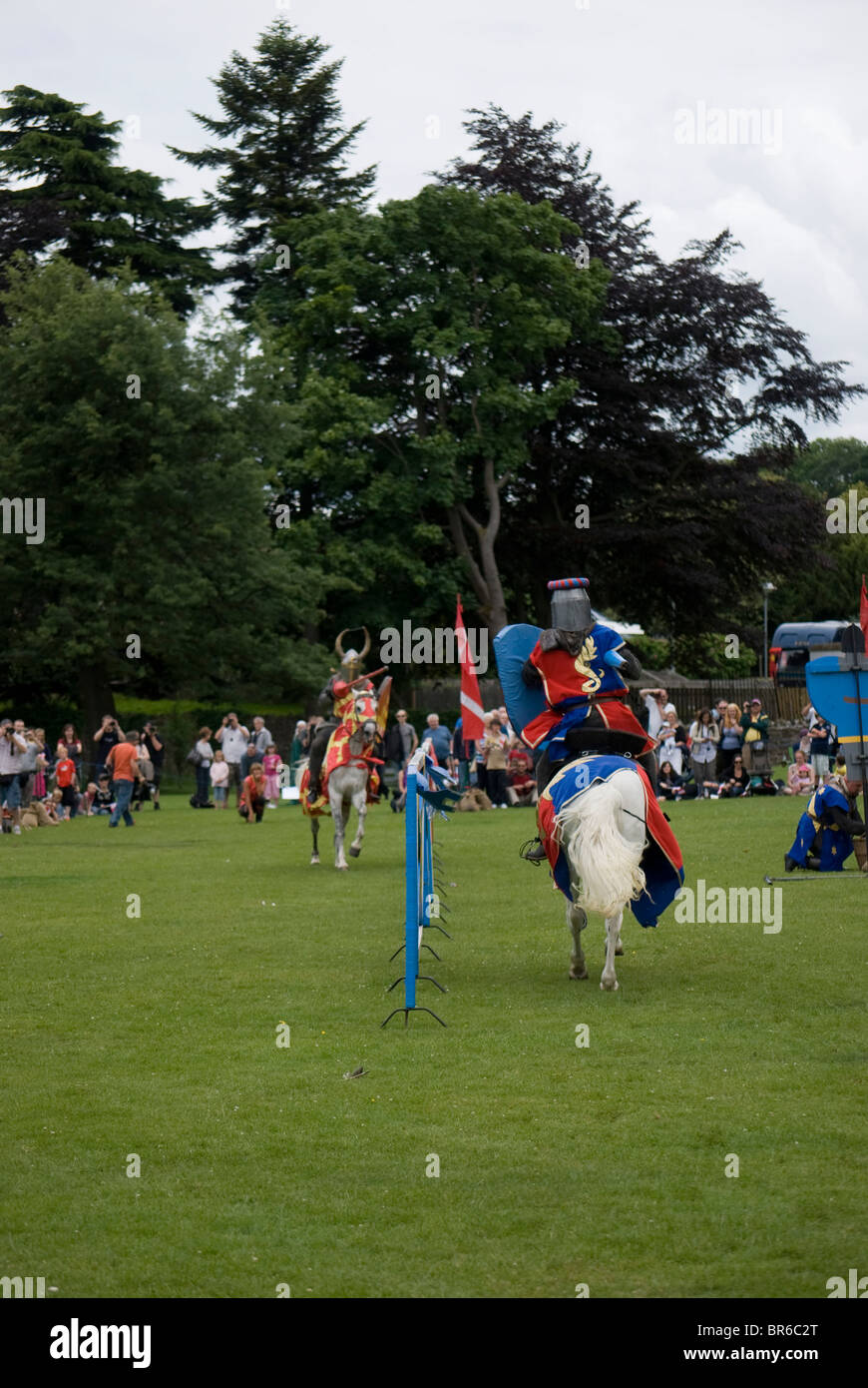 A "tilt" at a jousting display by the Knights of Royal England at ...