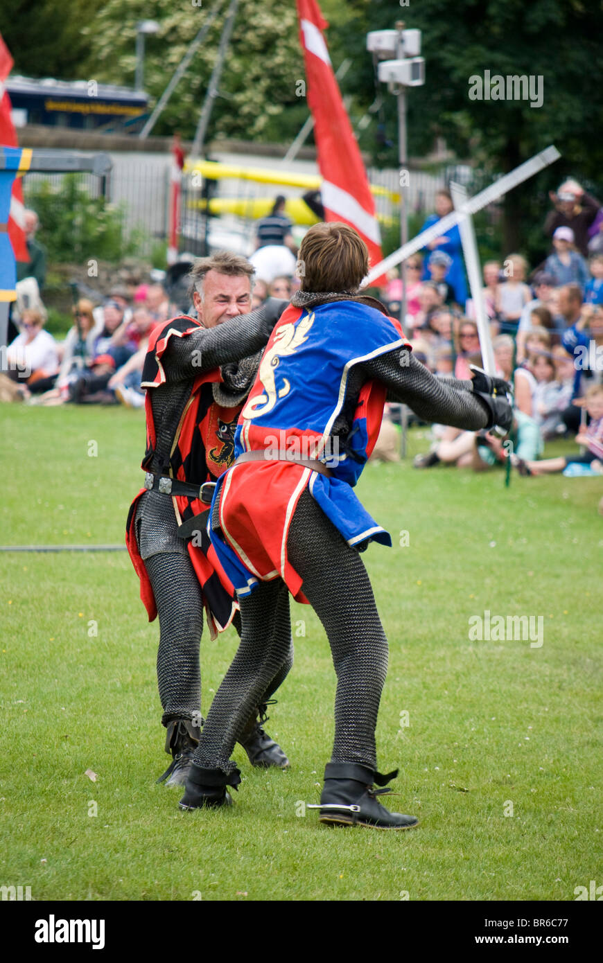 Knights fighting at a jousting display by the Knights of Royal England ...
