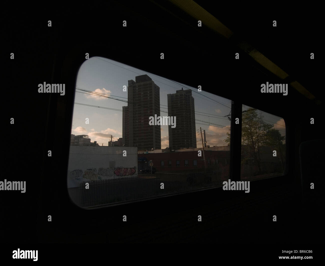 On Amtrak train looking out a window Stock Photo - Alamy