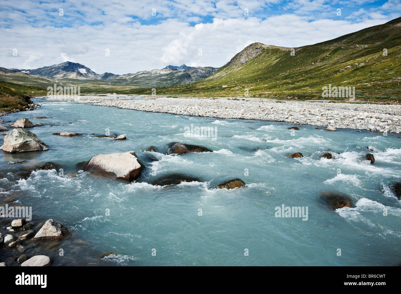 Muru river in Memurudalen, Jotunheimen national park, Norway Stock ...