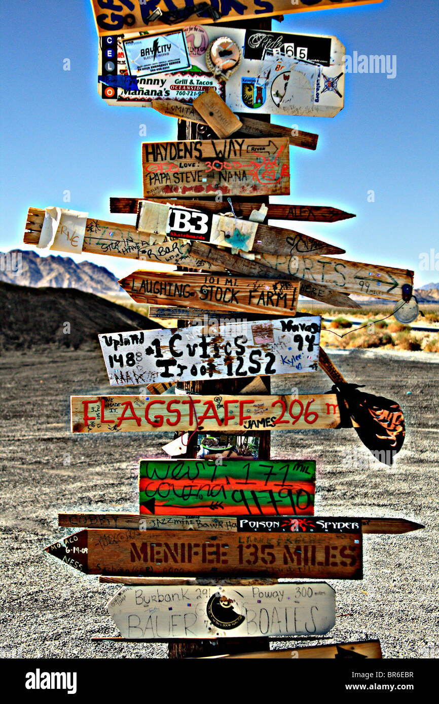 Road sign distance indicator hi-res stock photography and images - Alamy