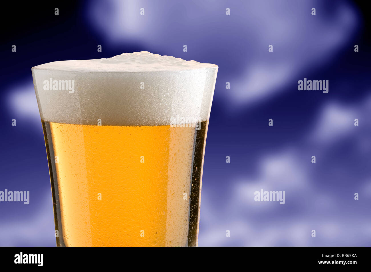 continental beer against a sky background Stock Photo - Alamy