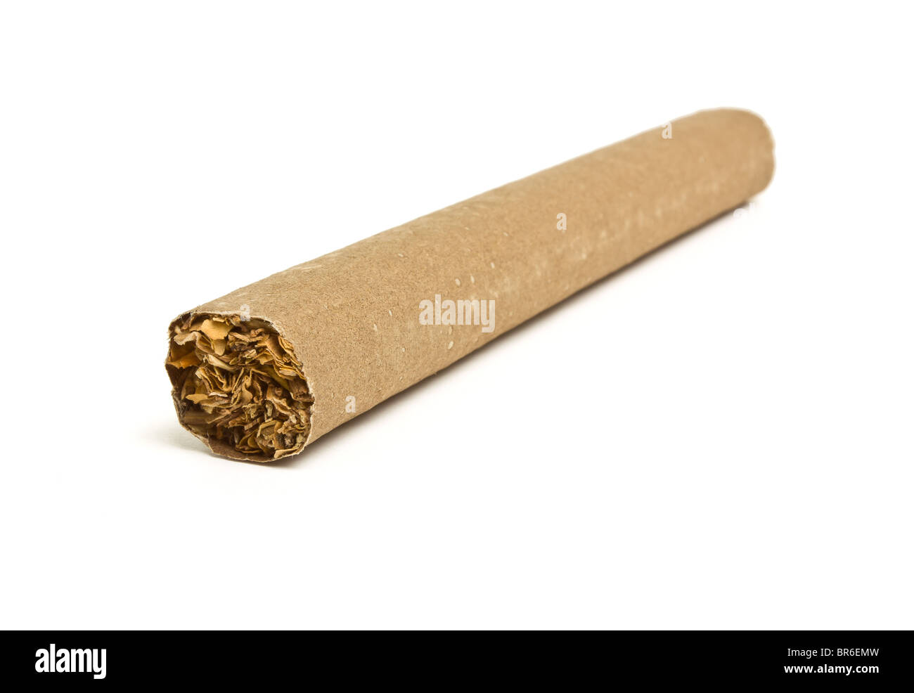 Large fat cigar isolated on white background Stock Photo - Alamy