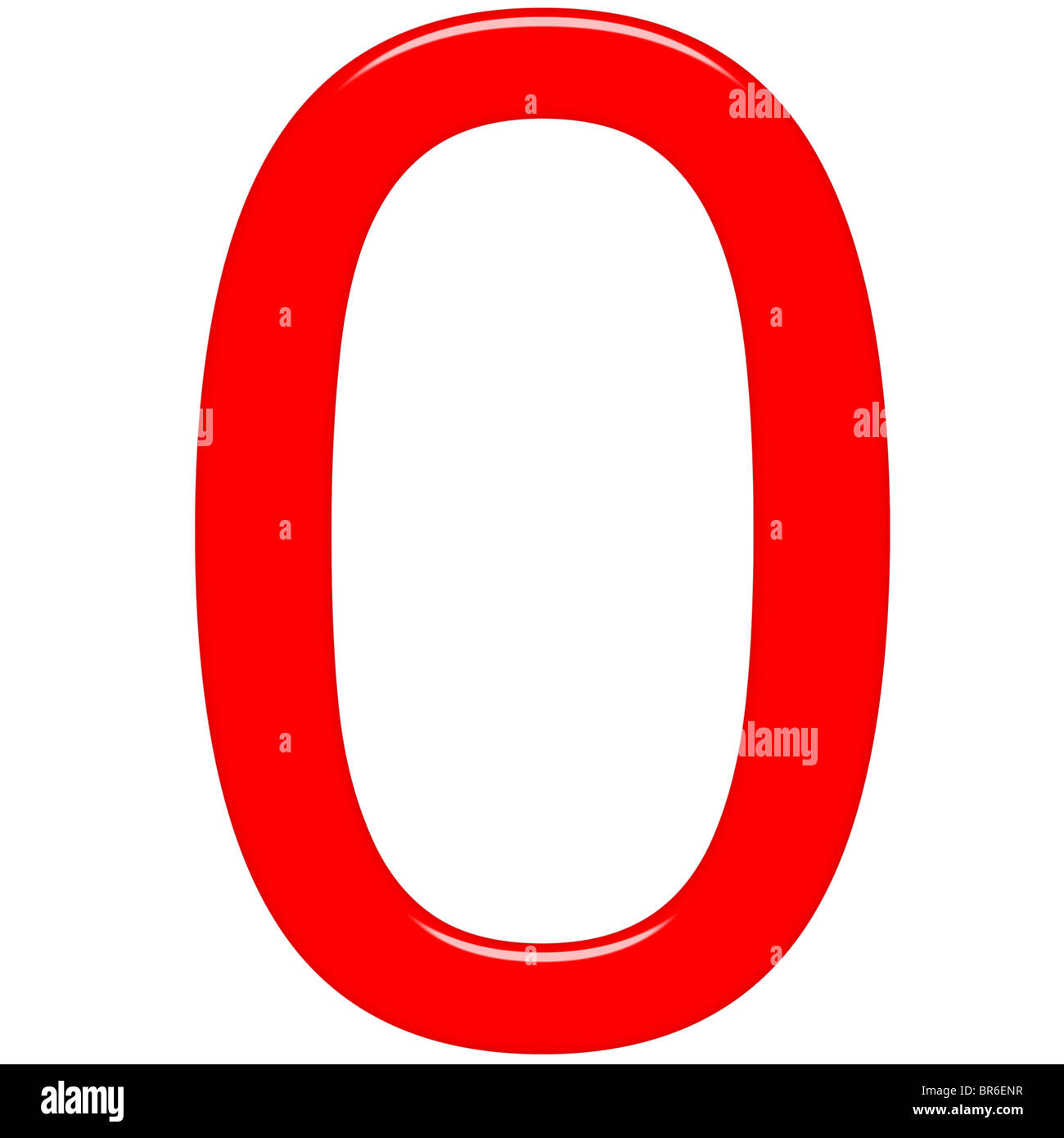 3d red number 0 Stock Photo - Alamy