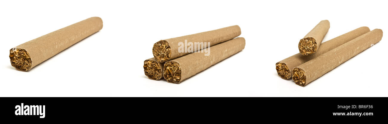 Large fat cigar isolated on white background Stock Photo - Alamy